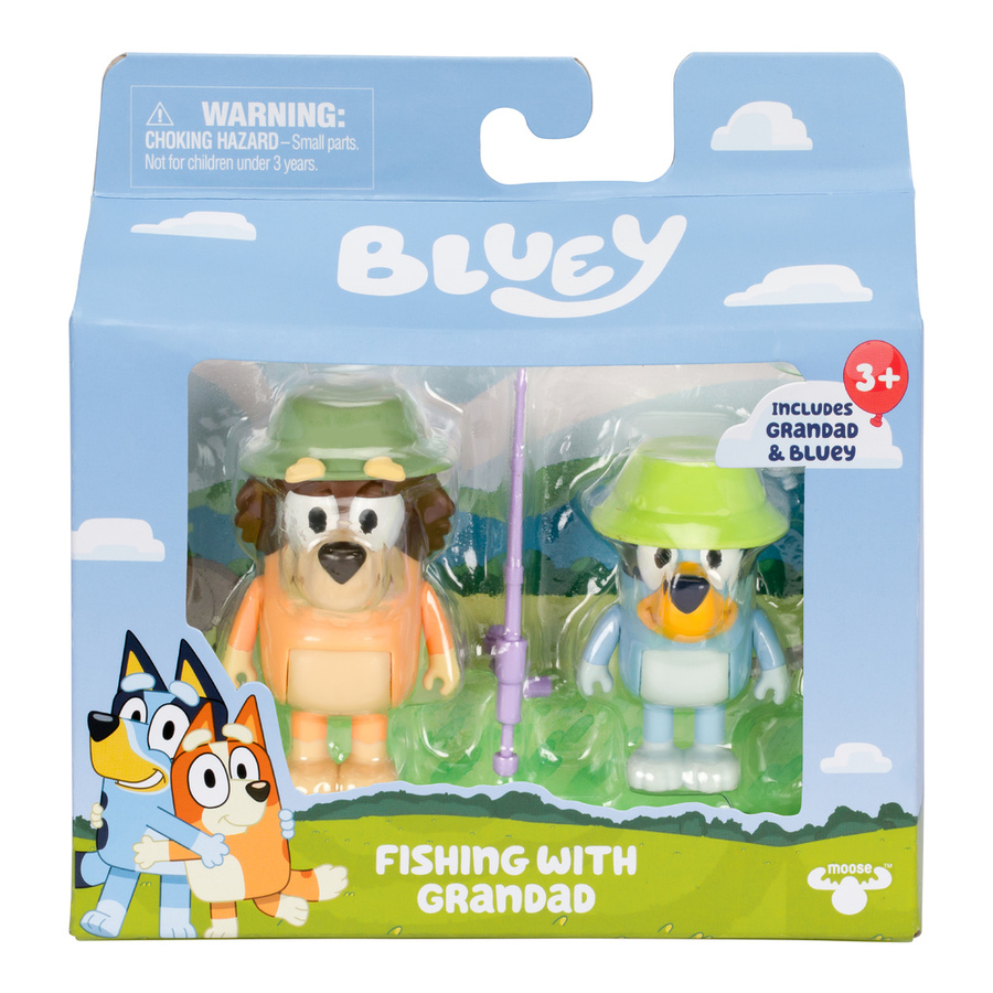Bluey Figure 2 Pack - Fishing with Grandad
