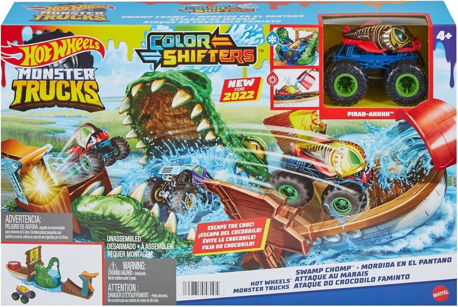 Hot Wheels Monster Trucks Swamp Chomp Playset| Lemony Gem Toys Online