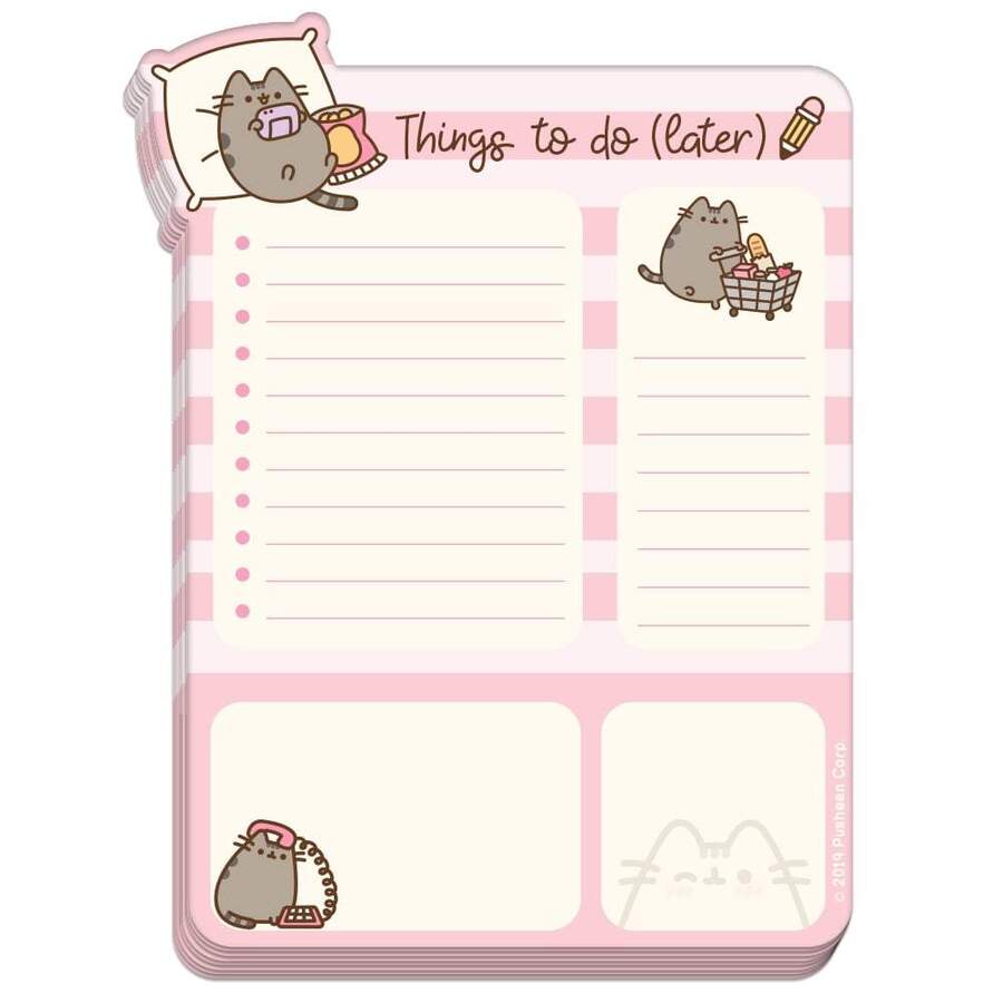 Pusheen The Cat Sweet and Simple Desk Pad 'Things to do' | Lemony Gem ...
