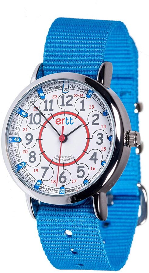 Ertt Easy Read Time Teacher Watch 12/24 hour - Choose from 5 Colors ...
