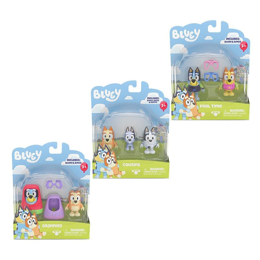 Bluey 2 Pack Figurines - Choose from 3